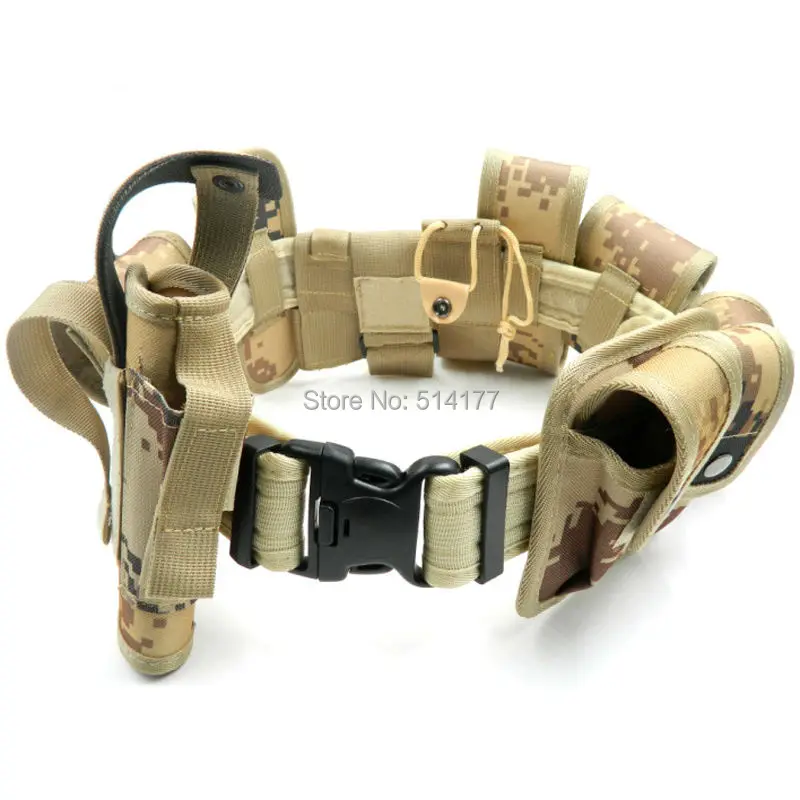 Tactical Belt Multifunctional Security Belts Camouflage Training Guard ...