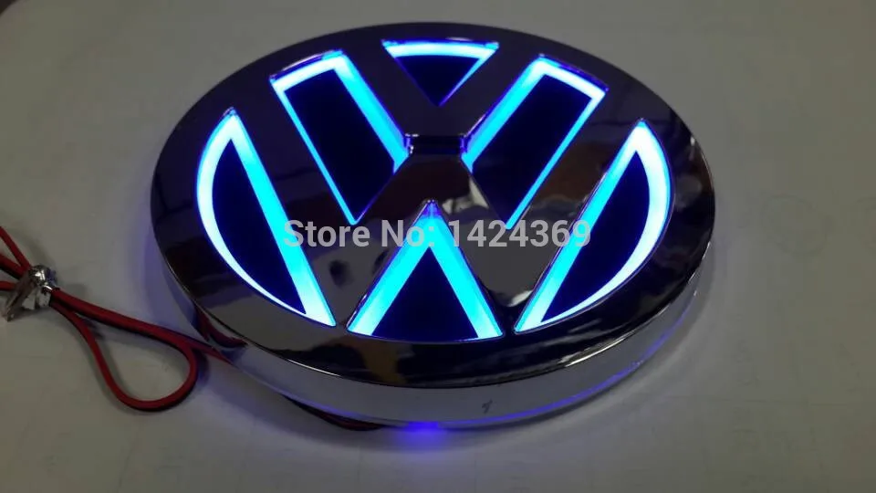 vw emblem light for vw polo sedan passat b6 b5 golf 5 6 electroplate ...