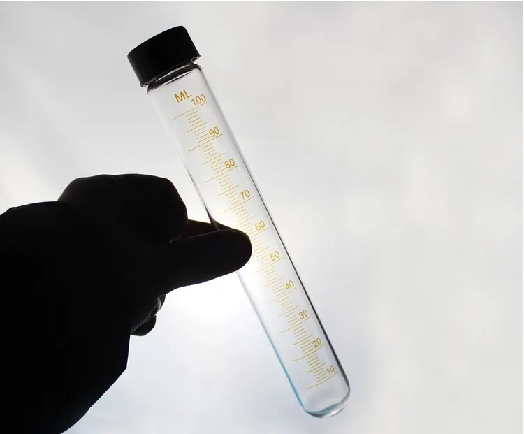 5 pcs 100 ml สกรูด้านบนแก้วหลอดทดสอบ 30x220 มม. สกรูหมวกยางซิลิโคน ...