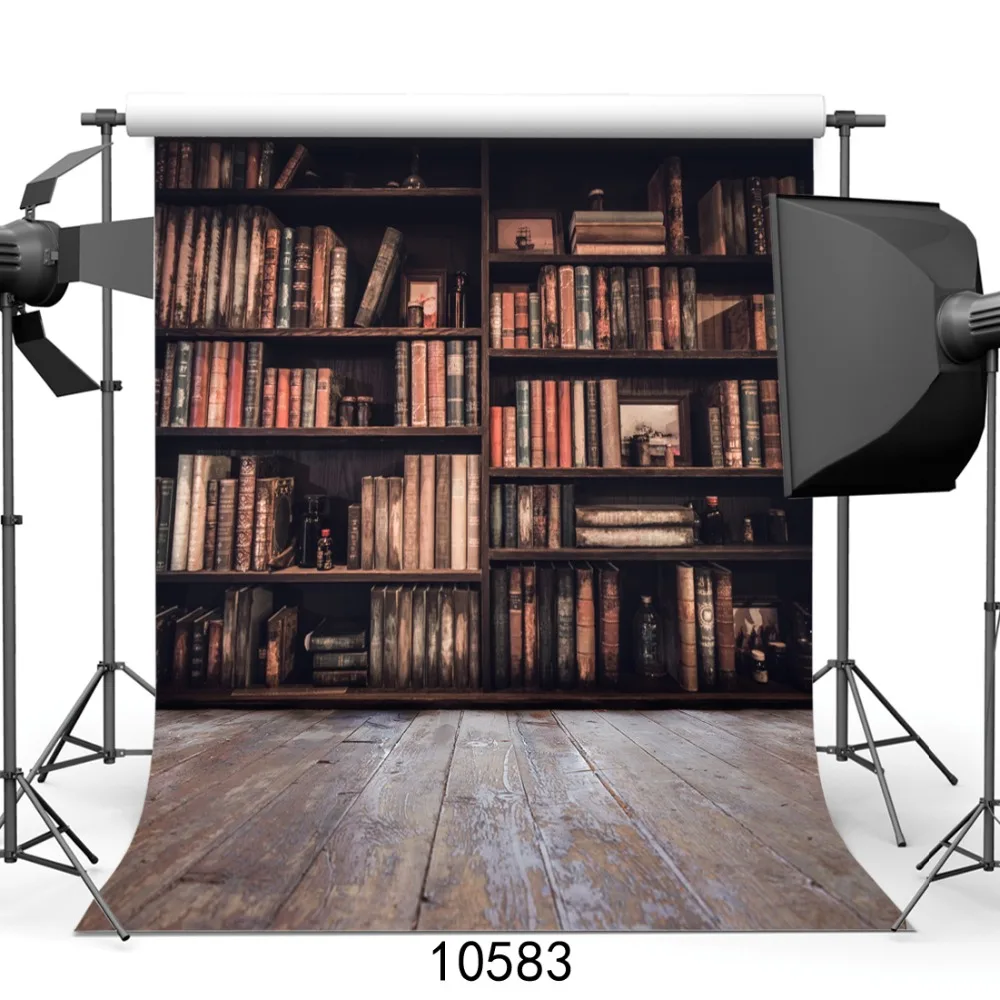 SJOLOON-bookshelf-backdrops-10x10ft-wood-floor-background-Vinyl ...