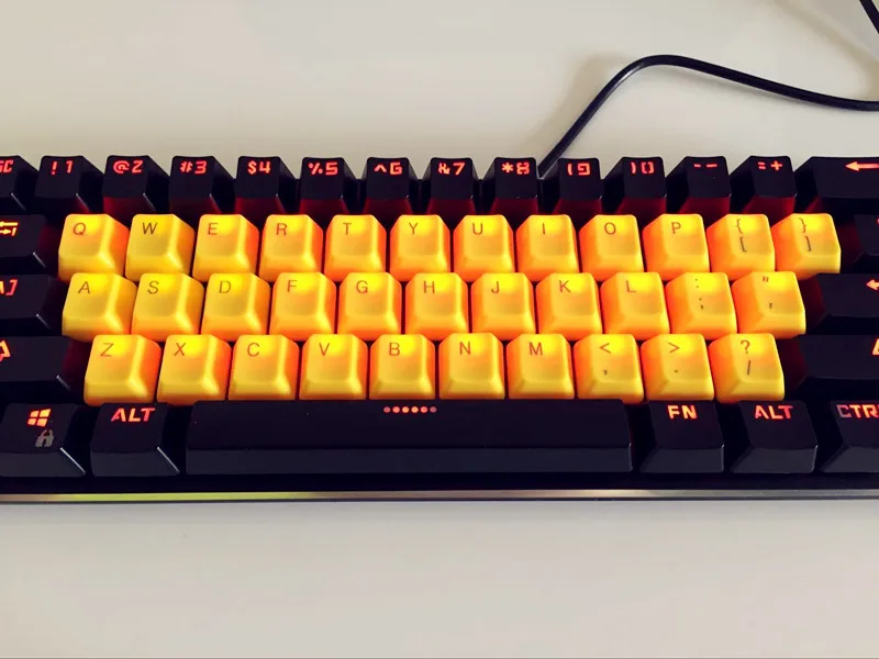 Mechanical-keyboard-37-keycaps-bumblebee-ABS-pervious-to-light-the-keys ...