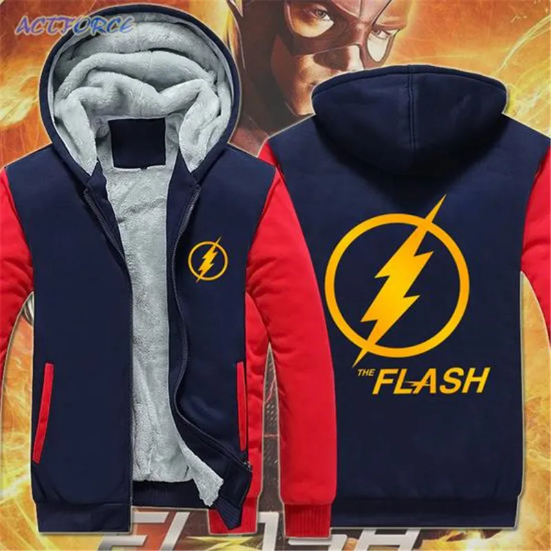 Free shipping Men's Clothing cosplay The Flash Hoodies Sweatshirts ...