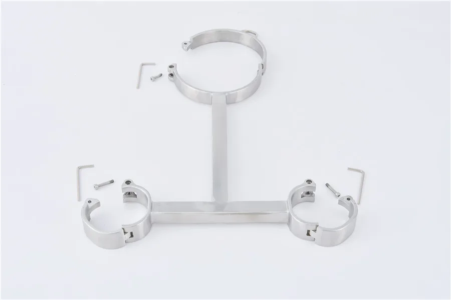 Screw Lock Stainless Steel Bondage Yoke Pillory Handcuffs Shackles ...