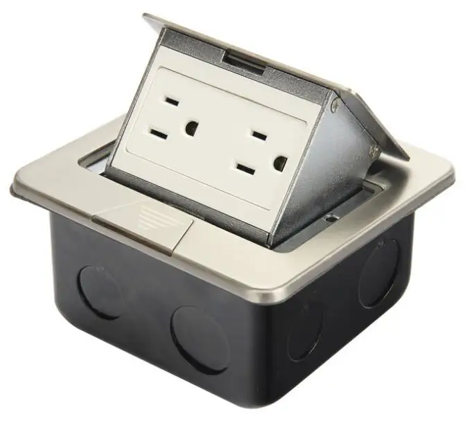 Square ultra thin pop up ground socket High quality stainless steel two ...