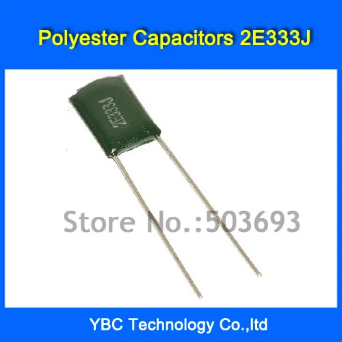 Free Shipping 500pcs/lot Polyester Film Capacitor 2e333j 250v 0.033uf ...