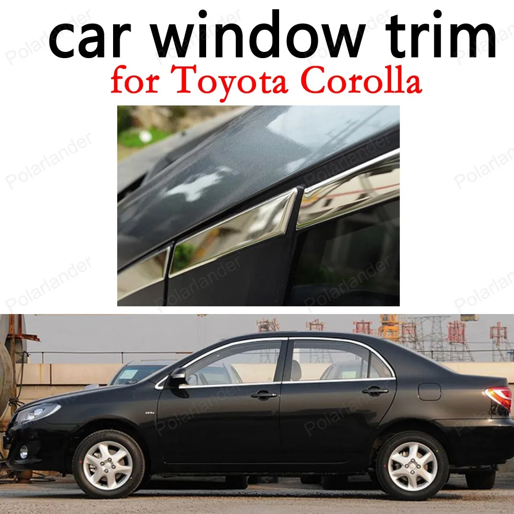 Car-Exterior-Accessories-Window-Trim-for-Toyota-Corolla-Stainless-Steel ...