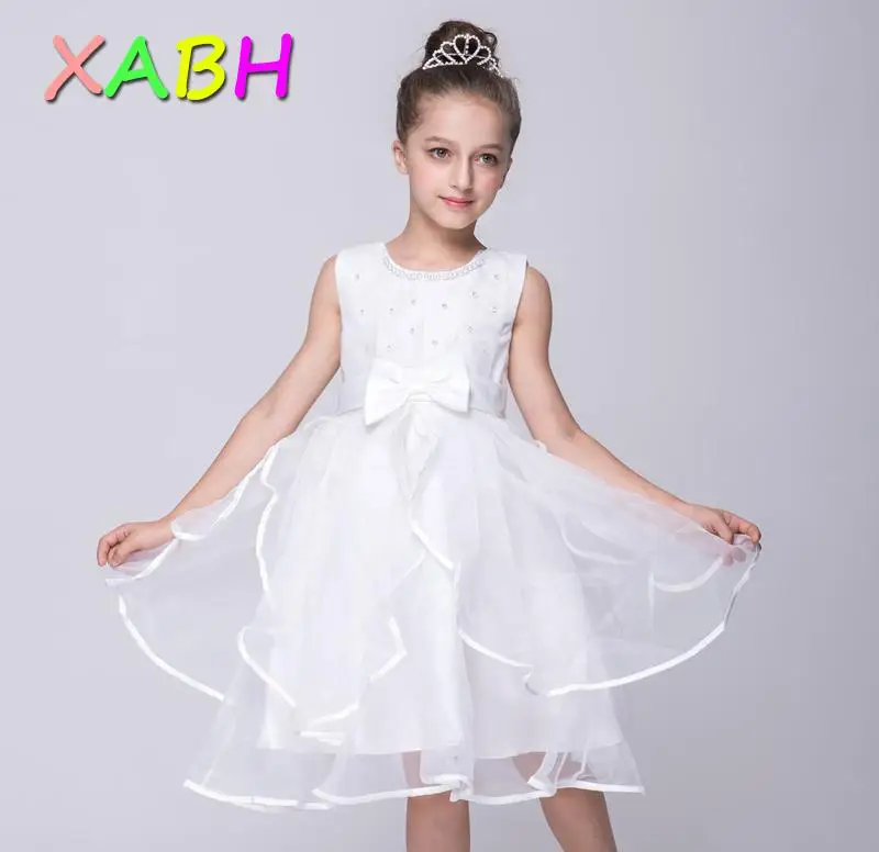 XABH Girl tutú vestido sin mangas Vestidos Menina boda flor chica ...