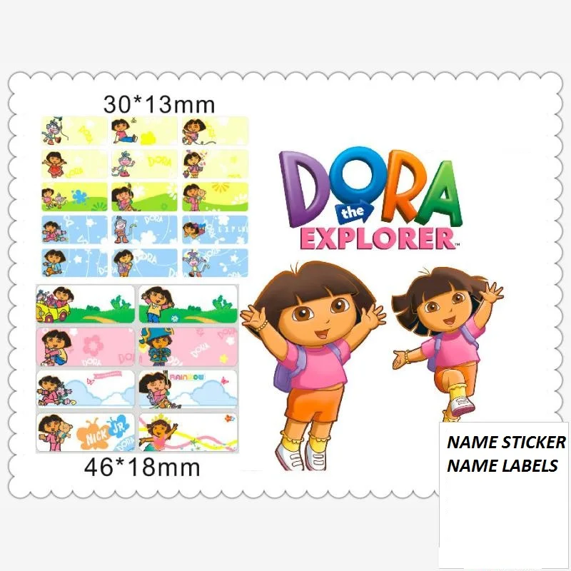 72 DORA impression personnelle nom tag / nom autocollant / étiquette de ...