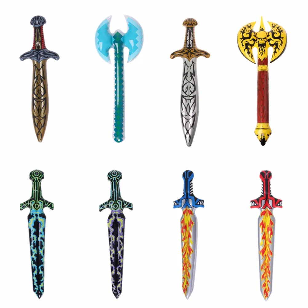 Inflatable-Pixel-Mosaic-Swords-Axe-Kids-Toys-Pirate-Swords-Shape-Anime ...