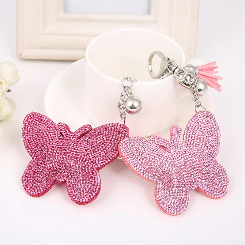 Joyería de moda, llavero bonito para mujer, diamantes de imitación ...