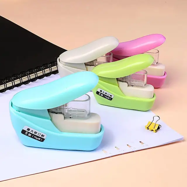 No Nails No Need Staples Stapling Machine Mini Cute Book Stapleless ...