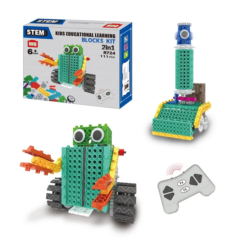 DIY Building Blocks Robot Kit Bricks Remote Control Robot RC Blocks ...