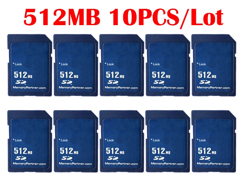 10PCS/Lot 256 MB 512 MB 1GB 2GB Memory Card SD Card 256MB 512MB Mini ...