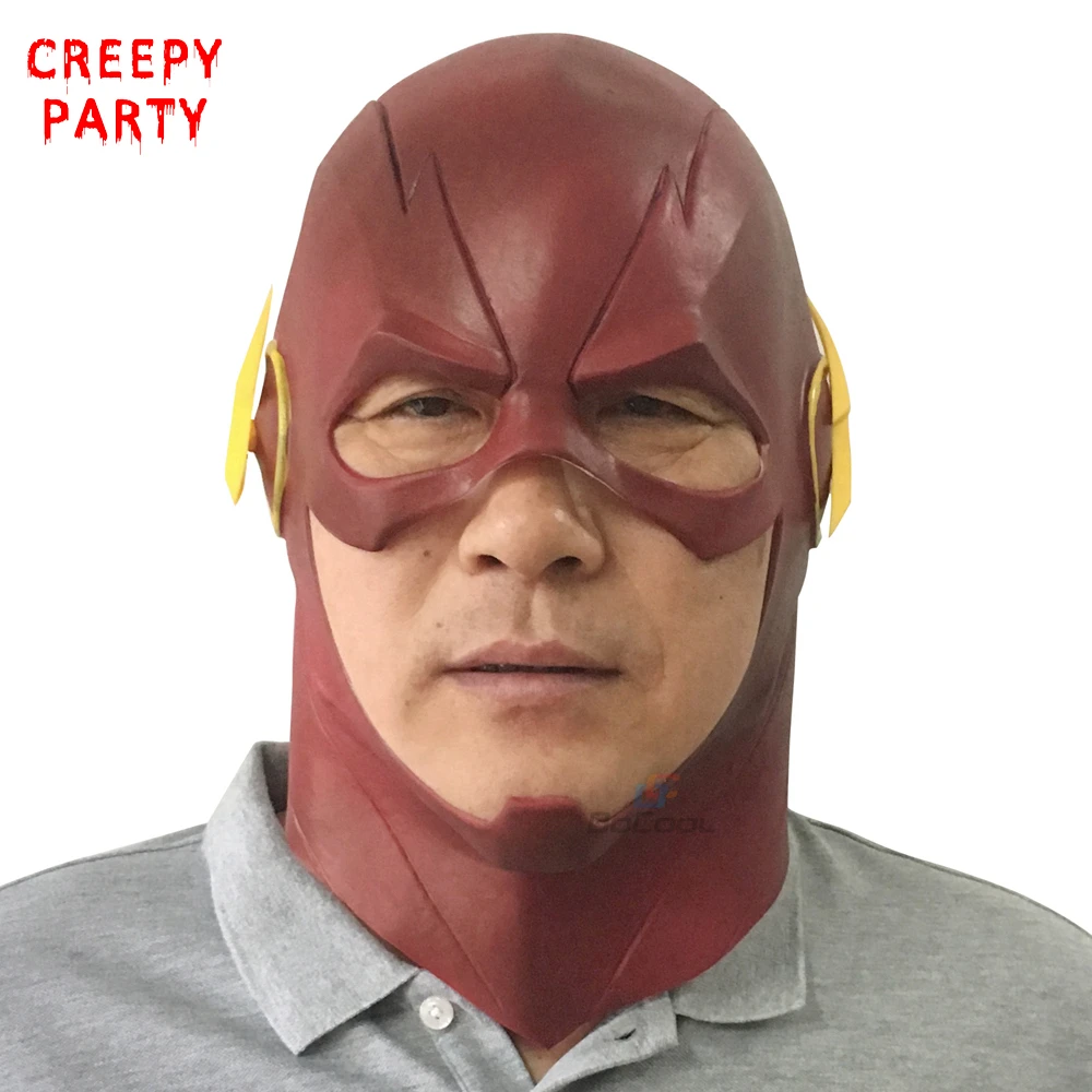 The Flash Mask Adults DC Movie Cosplay Costume Halloween Full Head ...
