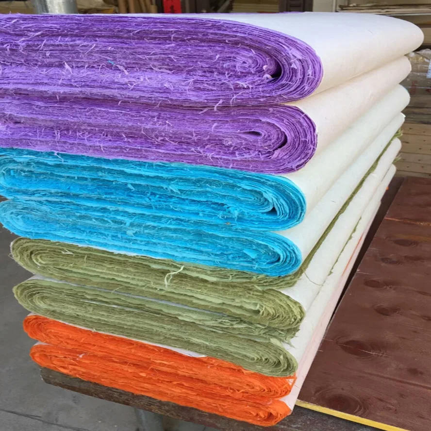 100pcs Colorful Rice Paper Chinese yunlong xuan zhi paper for painting ...