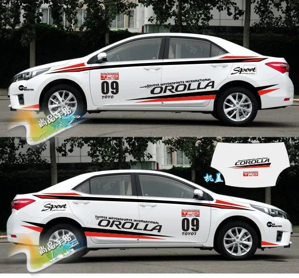 Imported Material Race Style Whole Body Words Sticker For Toyota ...