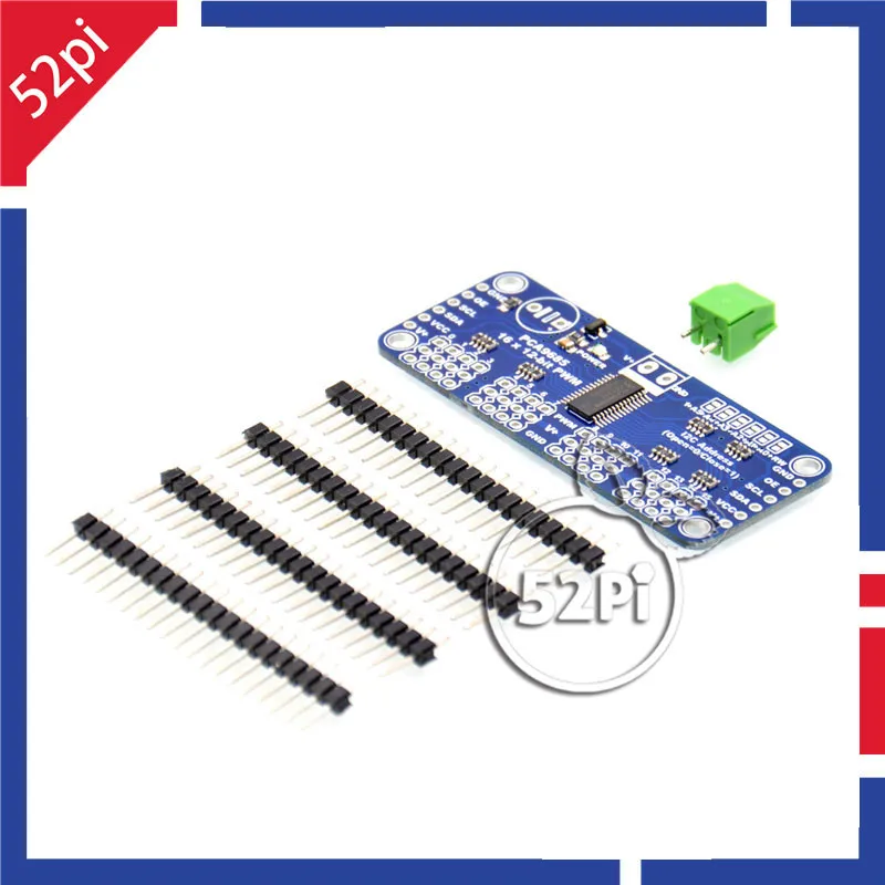 16 Way PMW Steering Gear Driver Module I2C Controlled PWM Driver Board ...
