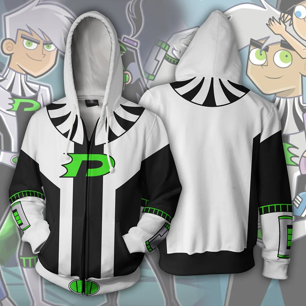 BOOCRE Anime Danny Phantom trajes unisex de cosplay chaquetas para ...