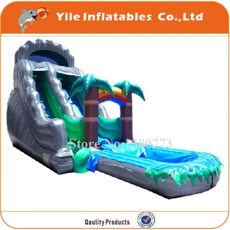 Juegos de Verano para Niños tobogán acuático inflable con piscina tobogán inflable comercial ...