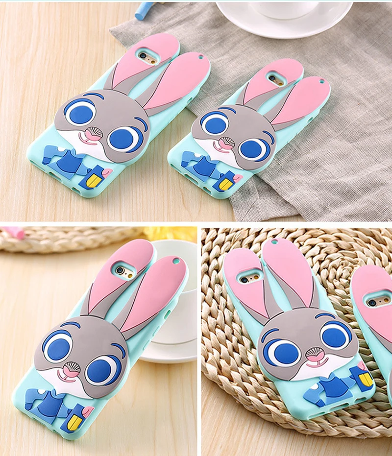 New Zootopia Judy Rabbit Phone case for iPhone 5 5S 6 6s 7plus 3D ...