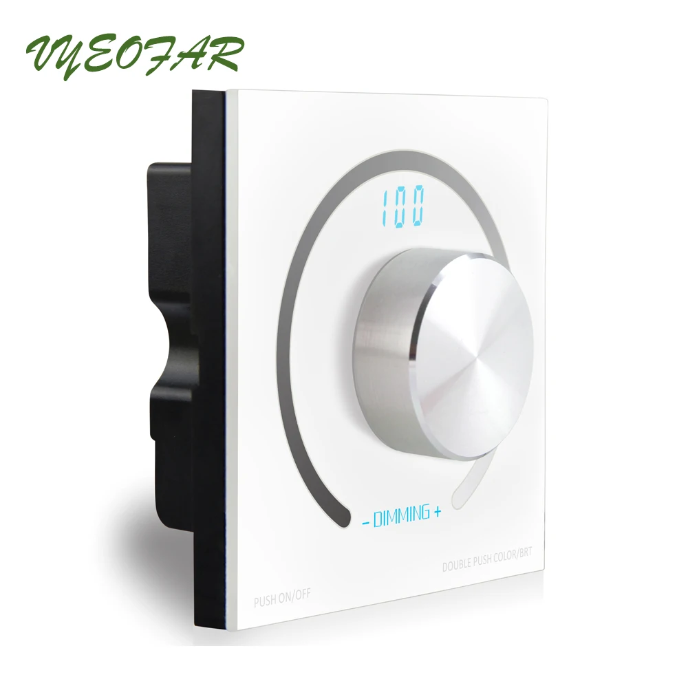 New K1 Led Dimmer 12V Dimming PWM Controller 12V-24V Wall Mount Manual ...