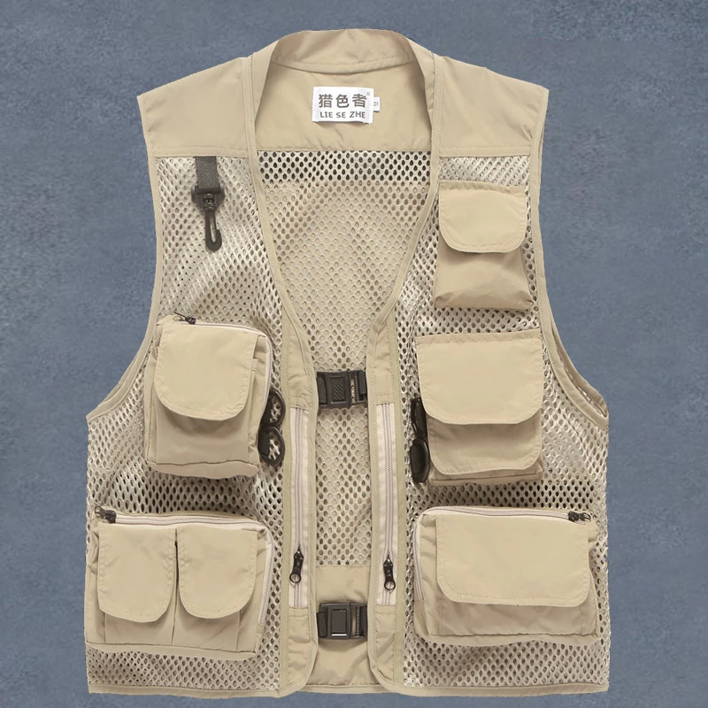 Liesezhe Men More Mesh Vest Vest Pocket Summer Photography Fishing Vest ...
