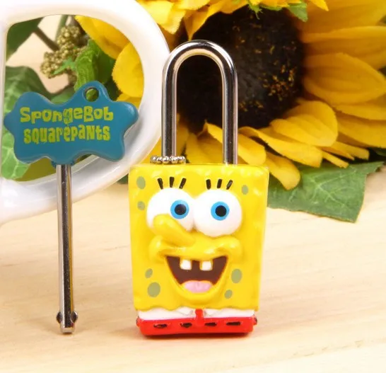 Hot Free Shipping Kawaii Spongebob Mortise Lock,key Security Lock ...