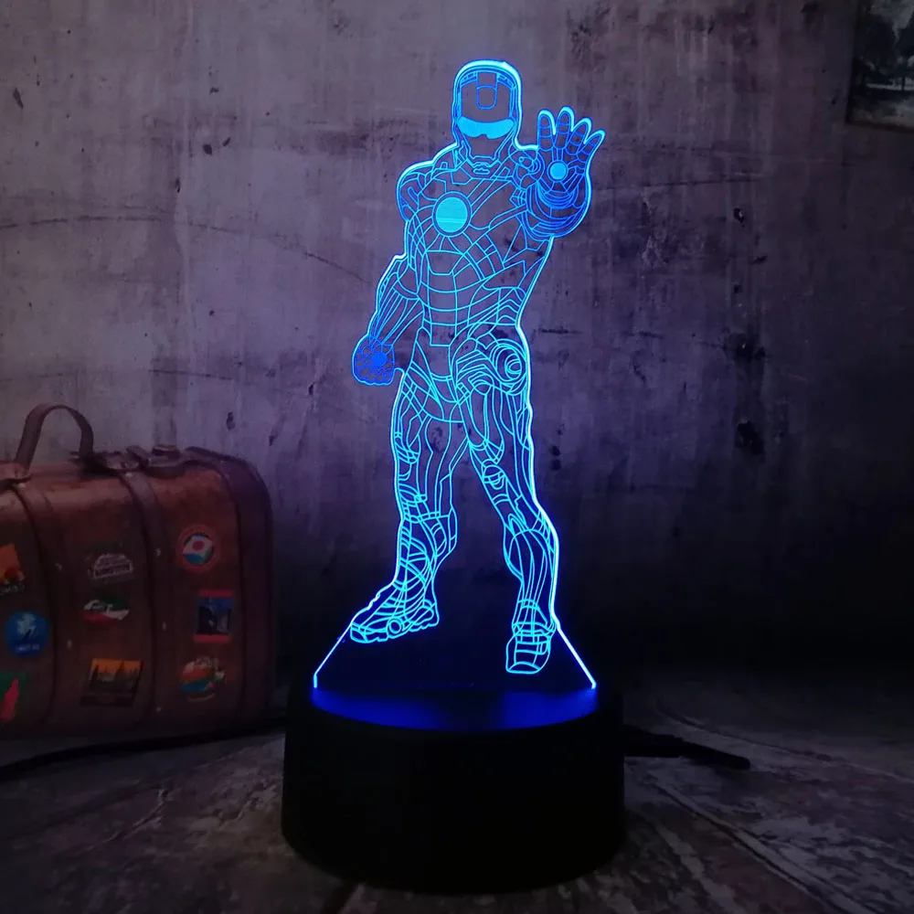 Aliexpress.com : Buy New Iron Man 3D RGB LED Night Light Multicolor 7 ...