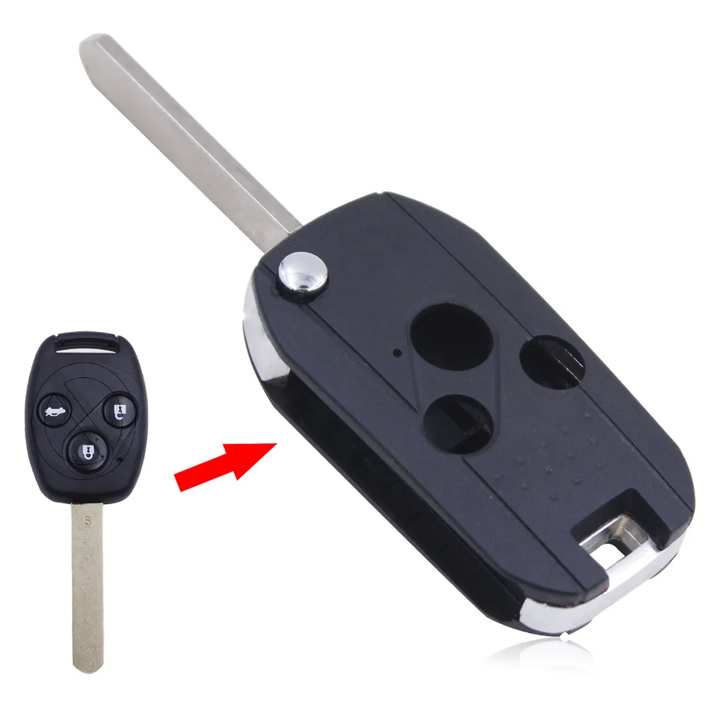 Flip Remote 3 Button Key Case Fob For HONDA CR V Accord Pilot Fit ...