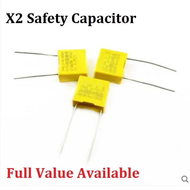 10PCS-Safety-Cap-275V104K-10MM-Polypropylene-Film-275V-104K-0-1uf-X2-Safety-Capacitor-275VAC ...