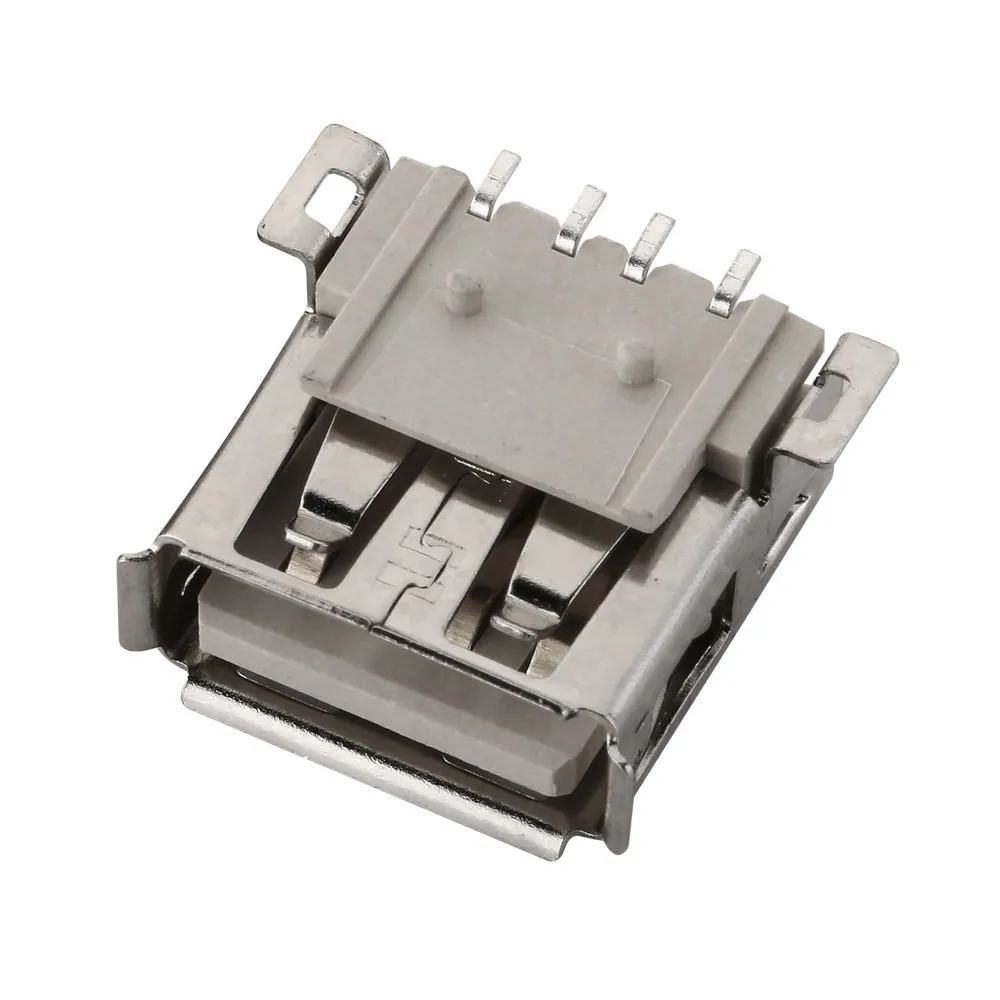 USB 2.0 4Pin A Type Female Socket Connector Curly Mouth for Data ...