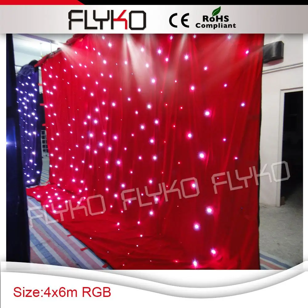 2016 New Design 4x6m Led Monochrome Starry Sky Cloth/led Star Cloth ...