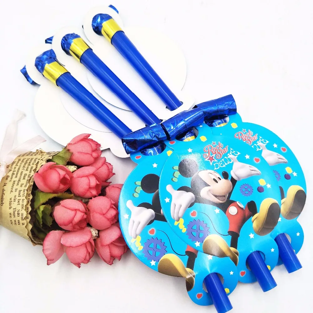 6pcs/set Mickey mouse blowout Cartoon Theme Party Noise Maker Baby ...