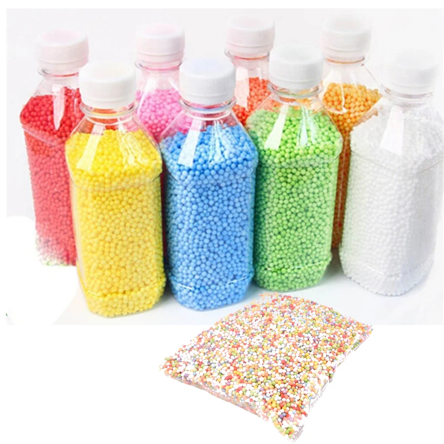 핫 세일 패션 장식 레인보우 모듬 컬러 폴리스티렌 스티로폼 필러 폼 미니 비즈 공 Diy 장식 폴리스티렌 스티로폼 필러공장