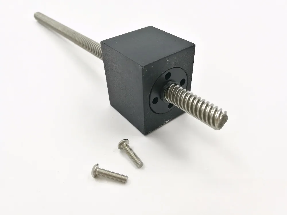 5pcs Black Tr8 Lead Screw Pom Nut Tr8x2/tr8x4/tr8x8 Trapezoidal Screw ...