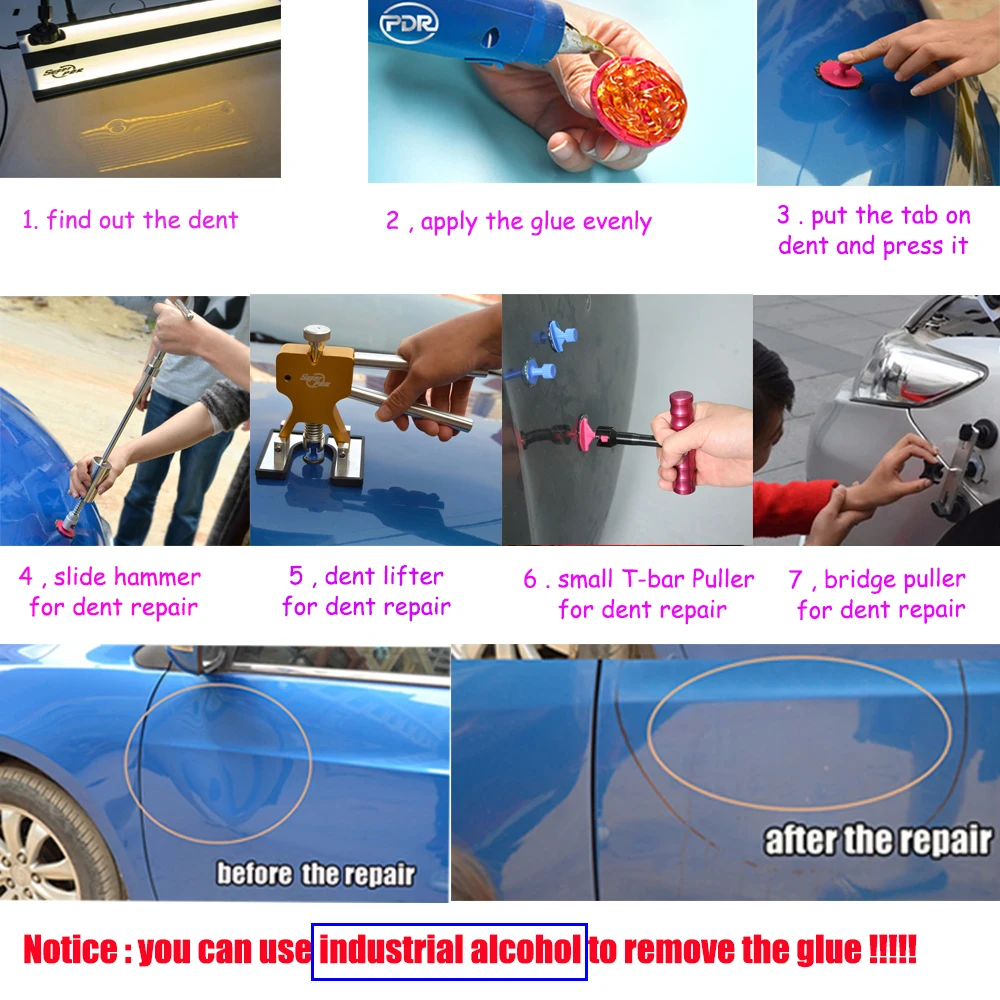 Professional Dent Puller Kit PLUS - Full Dent Pulling Tool Collection ...