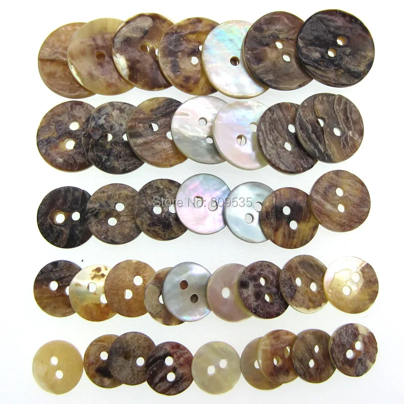 50 pces 10mm 11.5mm 13mm 15mm 18mm botões de concha natural mãe de ...