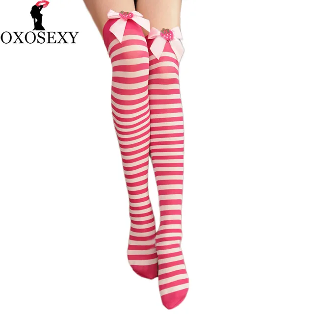 Buy New Strawberry Black Rose Red Women Sexy Stockings