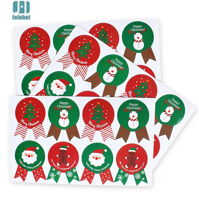 80pcs-Paper-Sticker-New-Christmas-Label-Gift-Package-Sealing-Stickers ...
