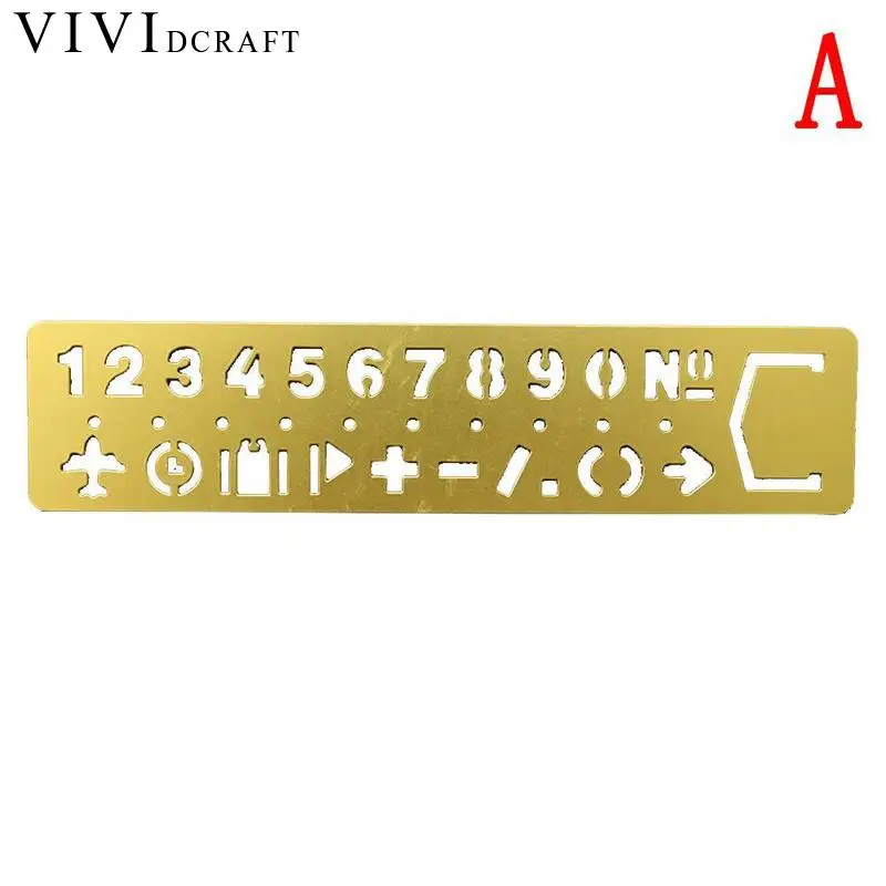 Vividcraft 1 pcs Numbers&letters Multifunctional Hollow Ruler Drawing ...