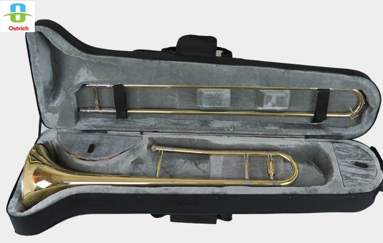 Trombone tenor bb/f chave ótima técnica som corpo de bronze ...