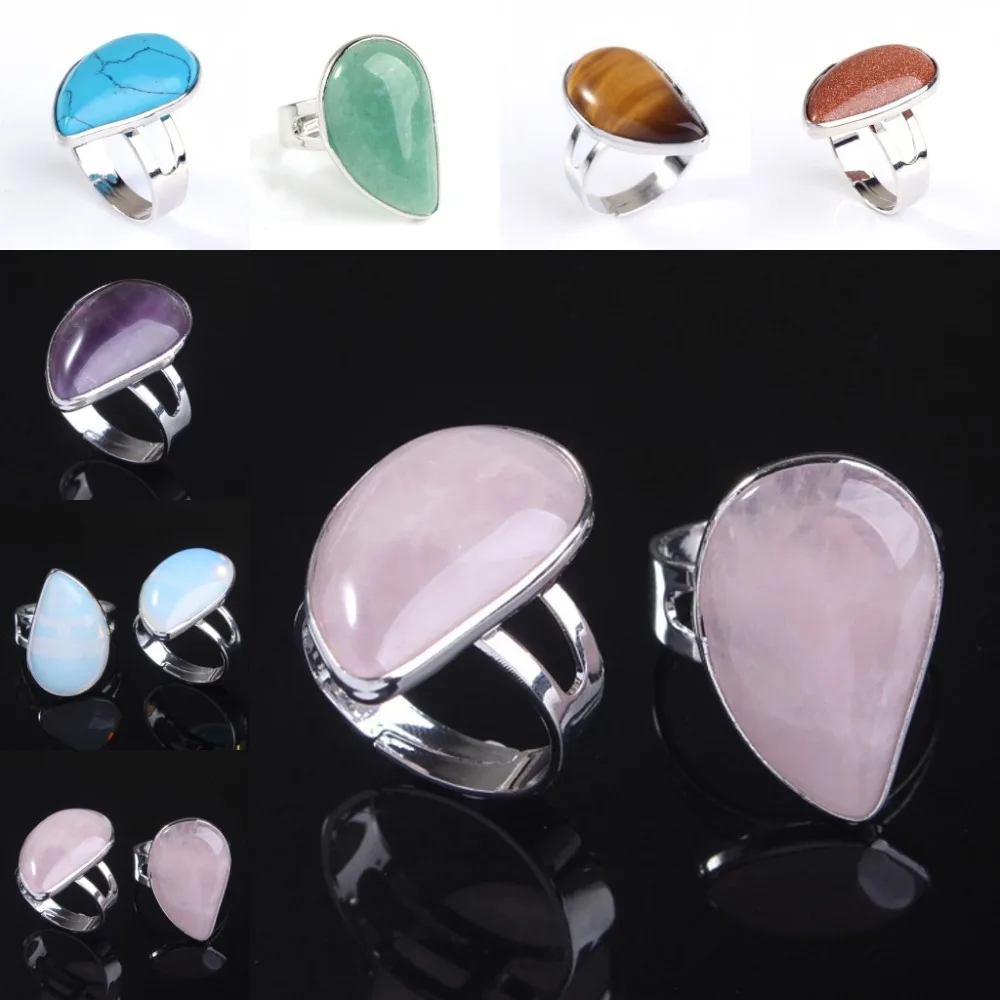 KFT-Natural-Healing-Crystal-Quartz-Stone-Ring-Rose-Pink-Quartz-Agates ...