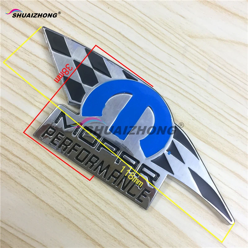 Metal Mopar Performance side logo car rear trunk Decals emblem sticker ...