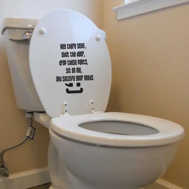 Creative Words Toilet Decal Sticker Hey Sexy Love Sit On Me Toilet Quotes Sticker Bathroom Wall