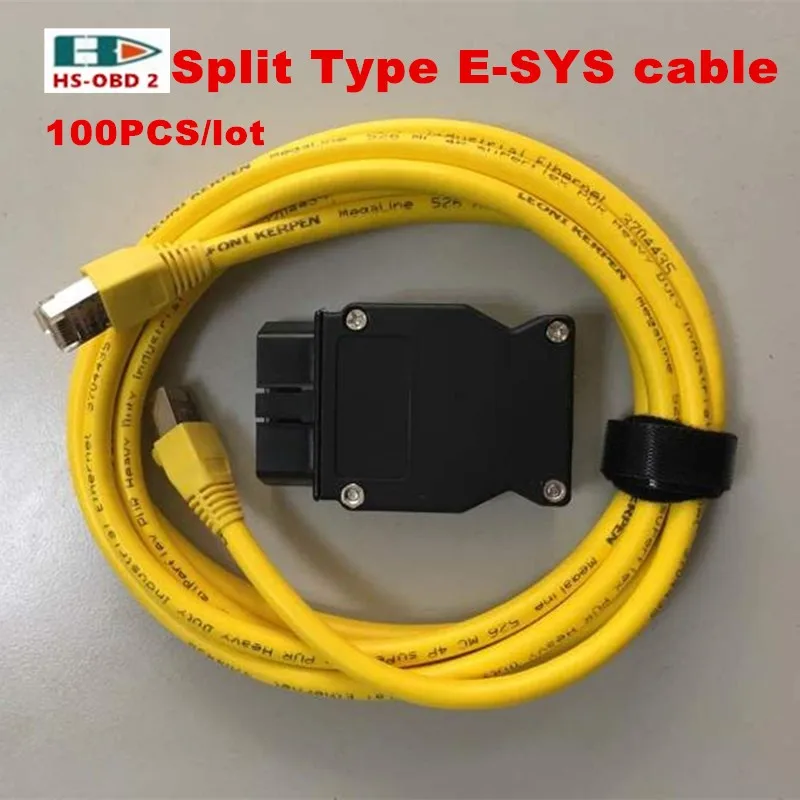 100pcs Lot Free Shipping Esys Data Cable For Bmw Enet Ethernet To Obd Interface E Sys Icom