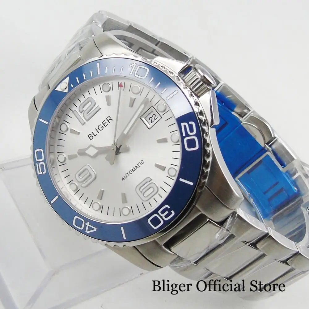 BLIGER-Sapphire-Crystal-Logo-Nologo-Luxury-40mm-Men-s-Watch-With ...