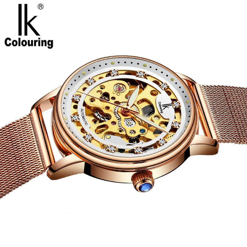 IK Colouring Ladies Wristwatch Automatic Stainless Steel Band Female ...