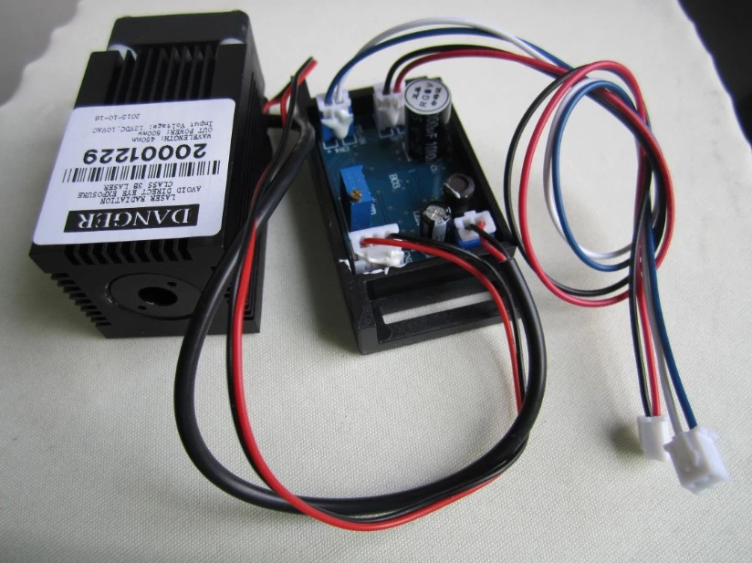 Módulo láser azul de rayos azules y violetas, nuevo, 12V, 445nm ~ 450nm ...