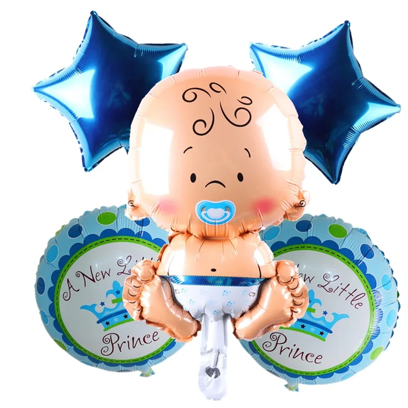 5pcs baby shower foil balloon birthday party decoration balloon girl ...