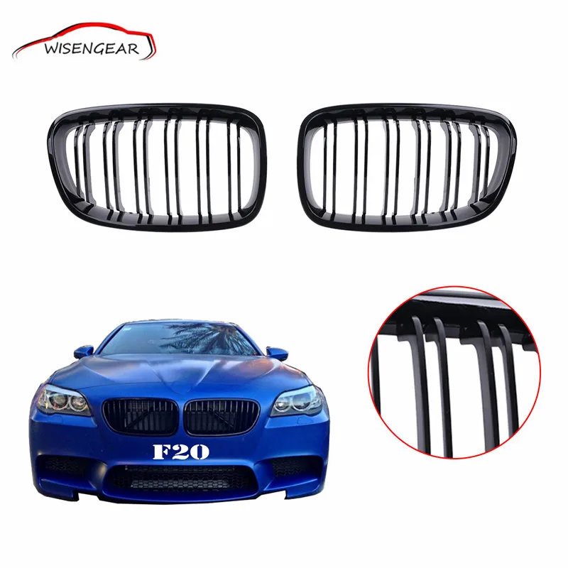 M Sport Gloss Black Front Kidney Dual Slat Grilles Double line Grill ...